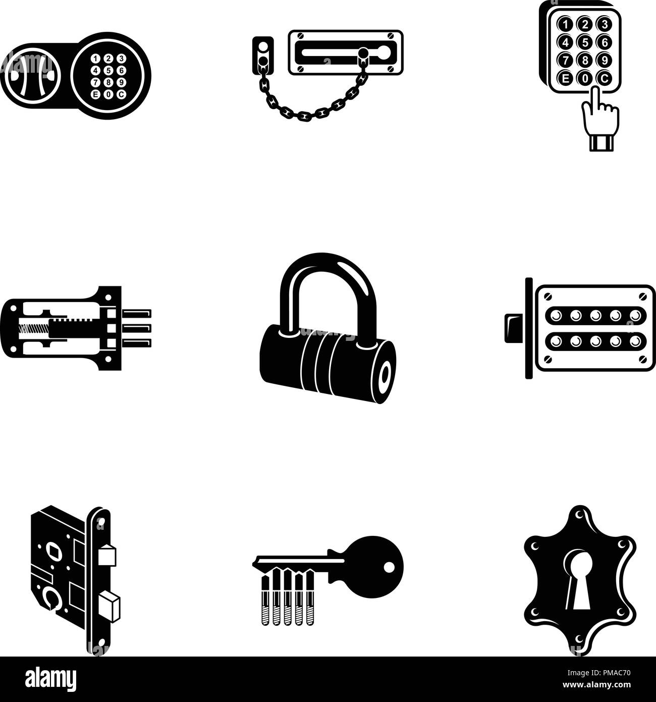 Latch shape Stock Vector Images - Alamy