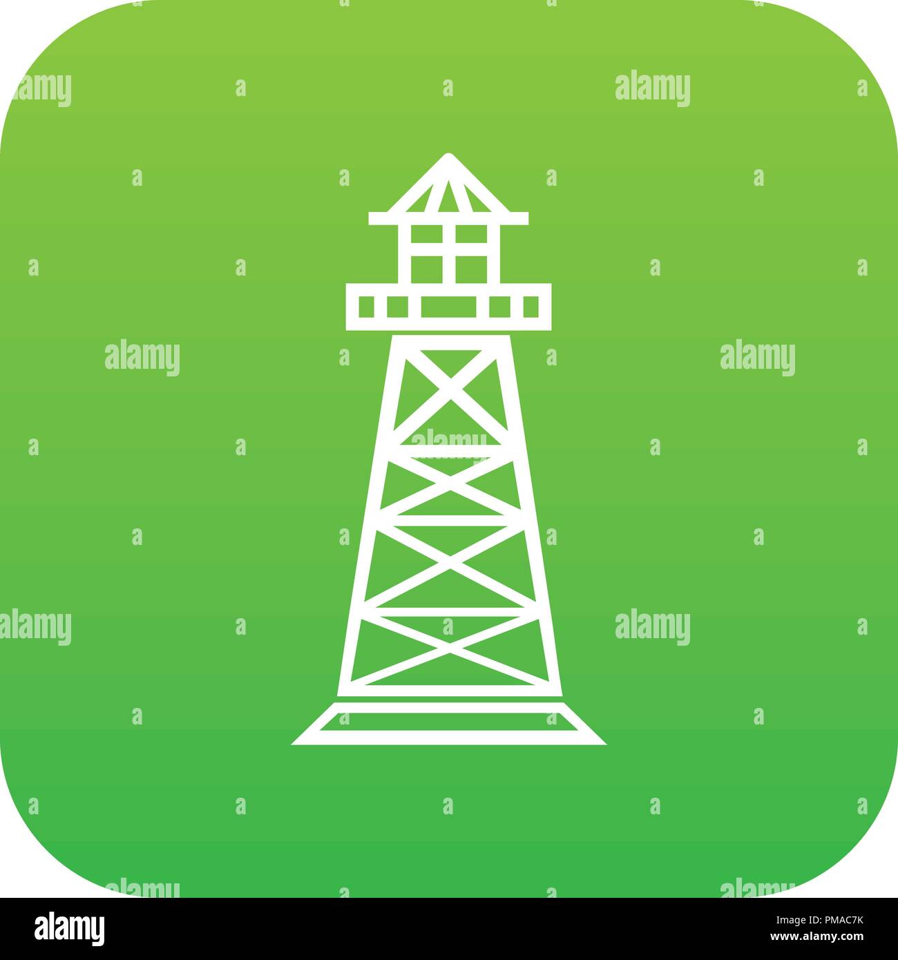 Lighthouse icon green vector Stock Vector Image & Art - Alamy