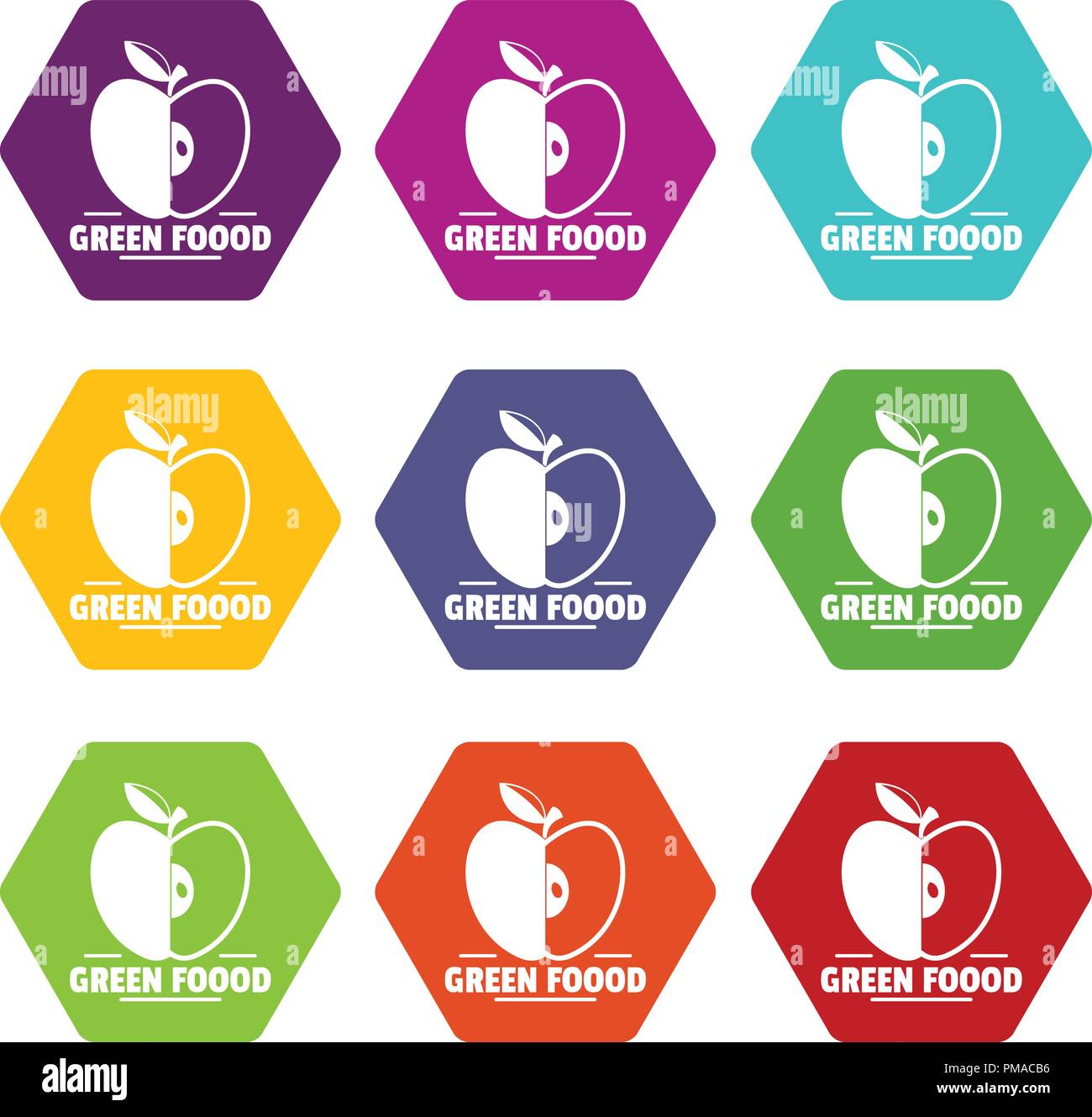 Green food icons set 9 vector Stock Vector Image & Art - Alamy