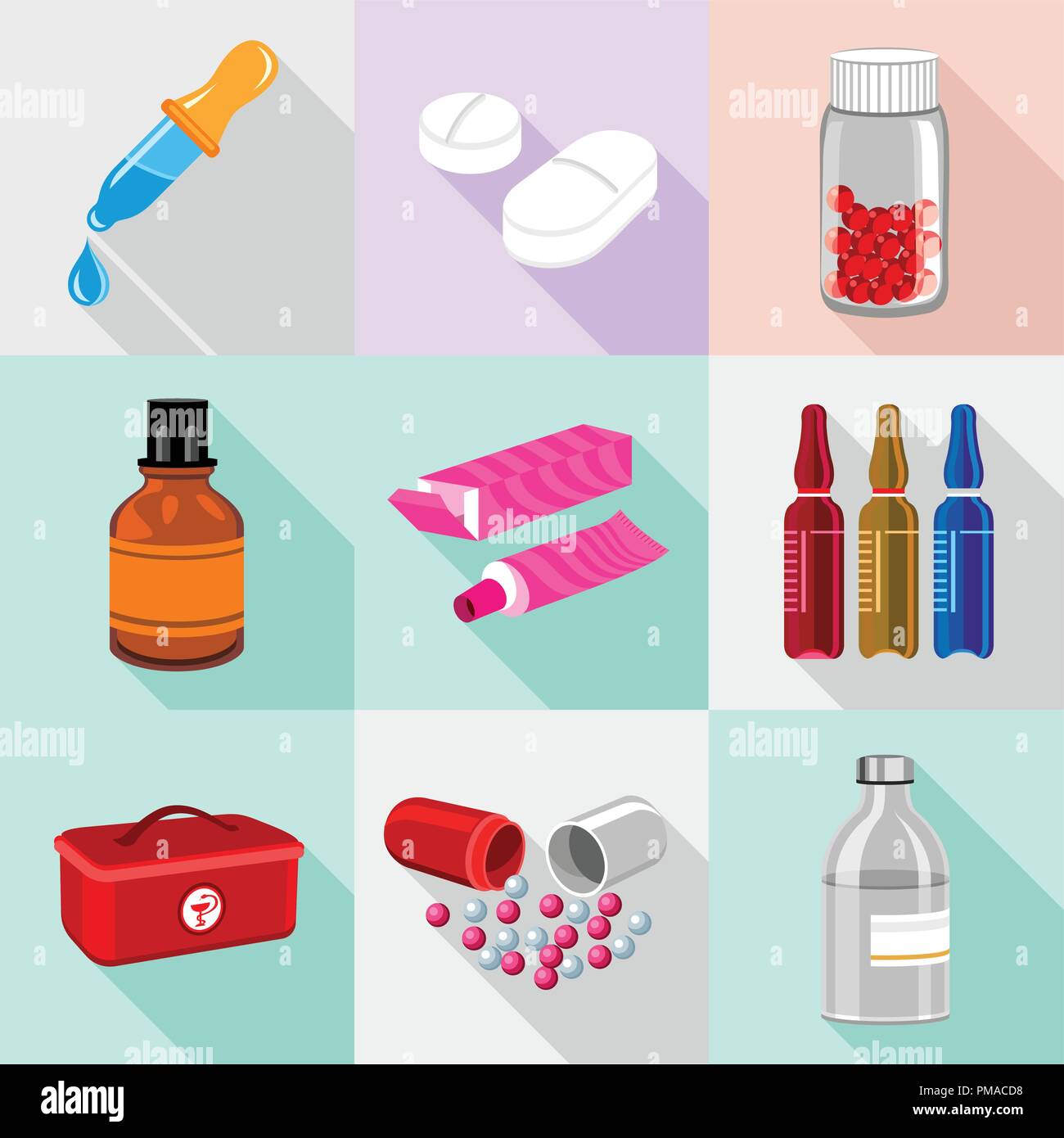 Medical base icons set, cartoon style Stock Vector Image & Art - Alamy