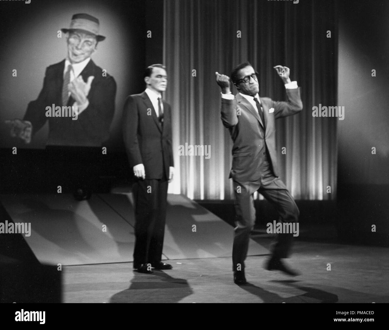 Frank Sinatra and Sammy Davis Jr. performing on a Television Show circa ...