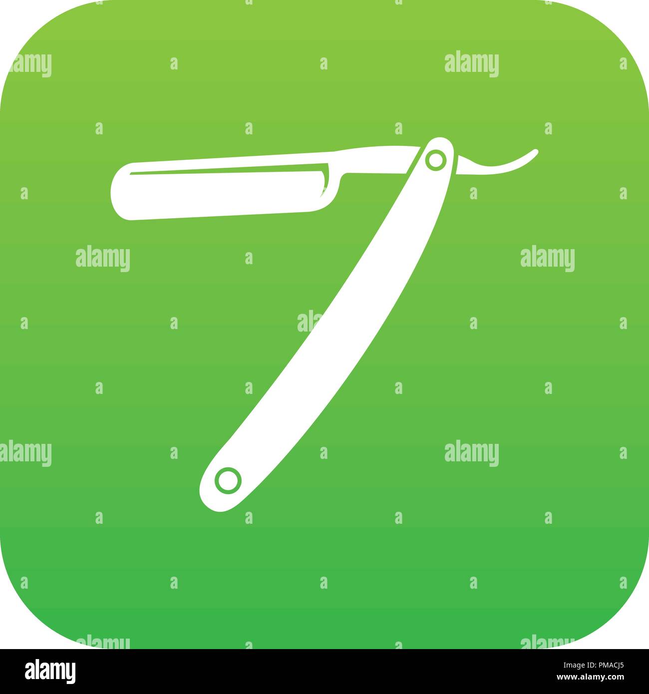 Razor blade icon digital green Stock Vector Image & Art - Alamy