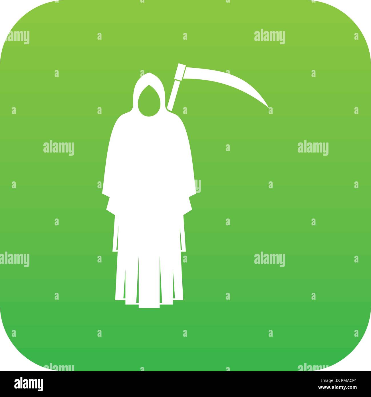 Death with scythe icon digital green Stock Vector Image & Art - Alamy