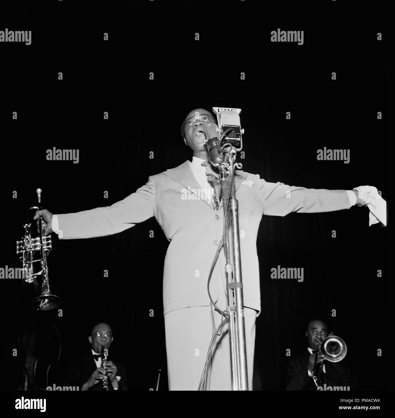Portrait of Louis Armstrong, Carnegie Hall, New York, N.Y., circa Feb ...