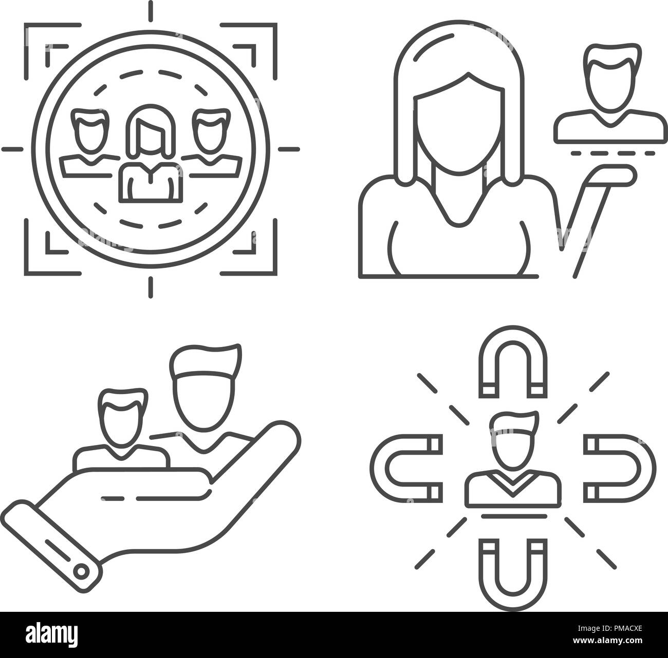 Customer retention icon set, outline style Stock Vector Image & Art - Alamy