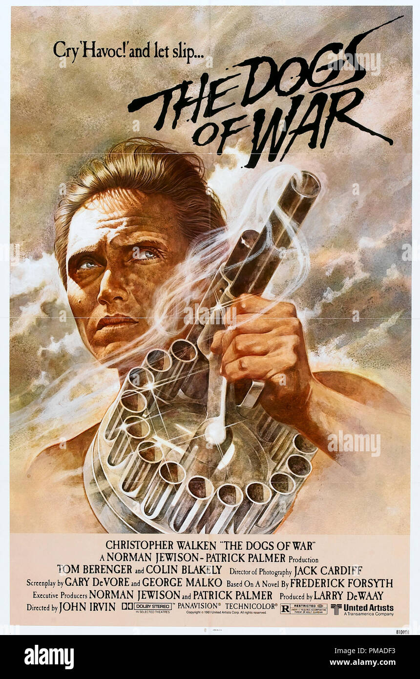 "The Dogs of War" - Us Poster 1980 United Artists Christopher Walken ...