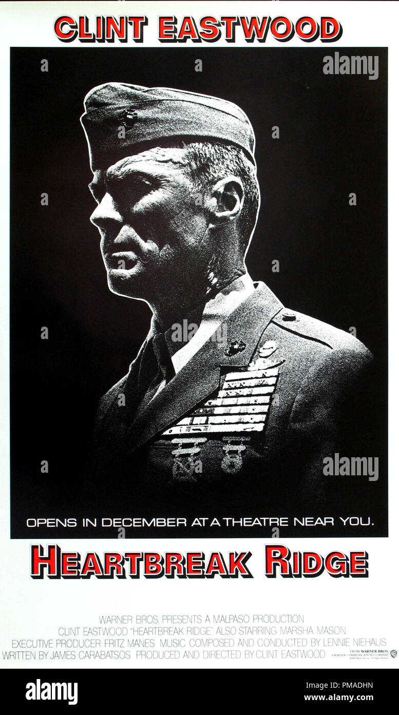 "Heartbreak Ridge" - US Poster 1986 Warner Bros Clint Eastwood File ...