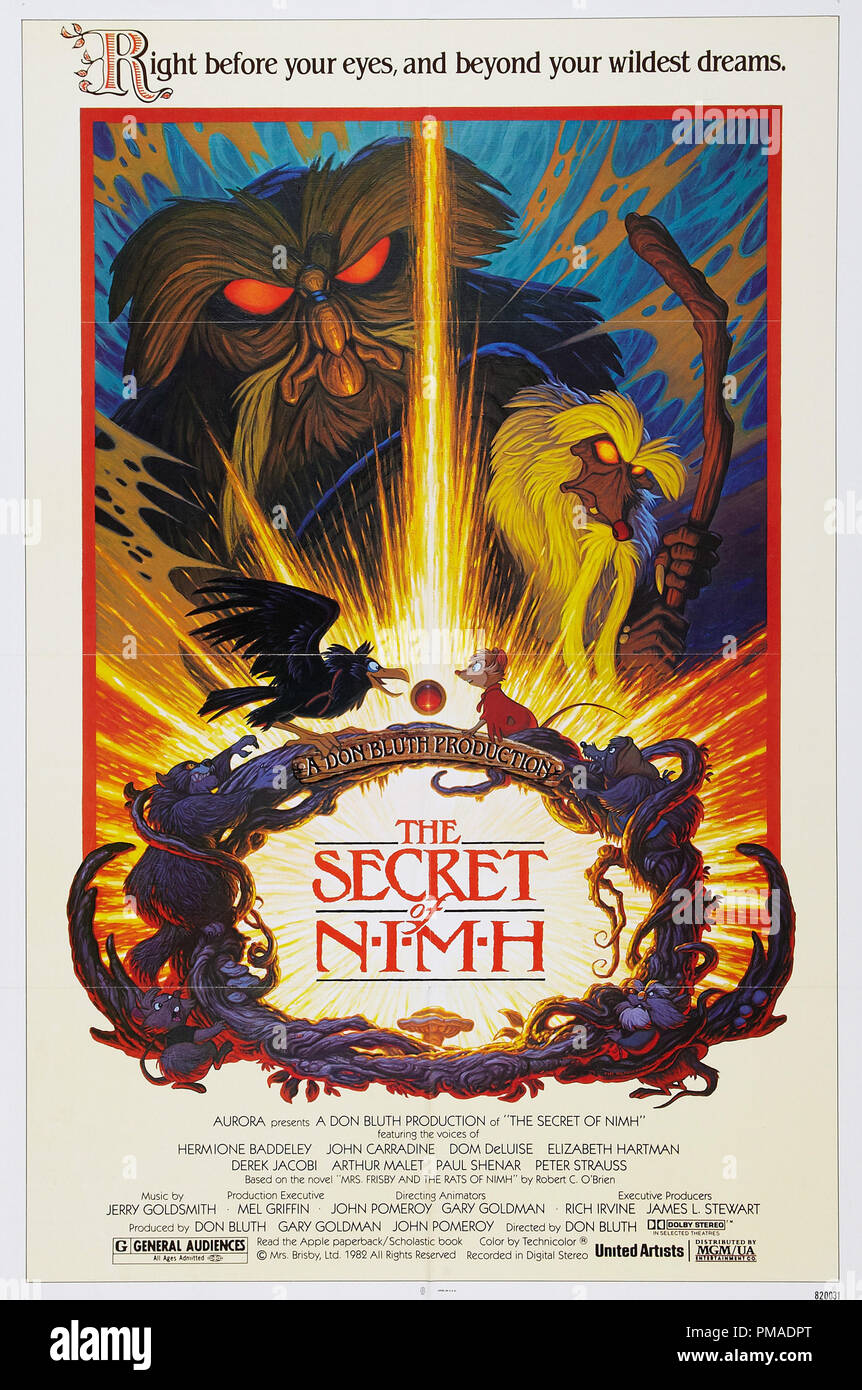 "The Secret Of NIMH" - US Poster 1981 United Artists File Reference ...