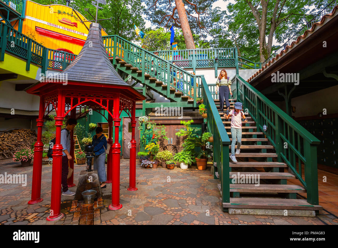 Tokyo, Japan - April 29 2018: Ghibli museum is a place that shows the ...