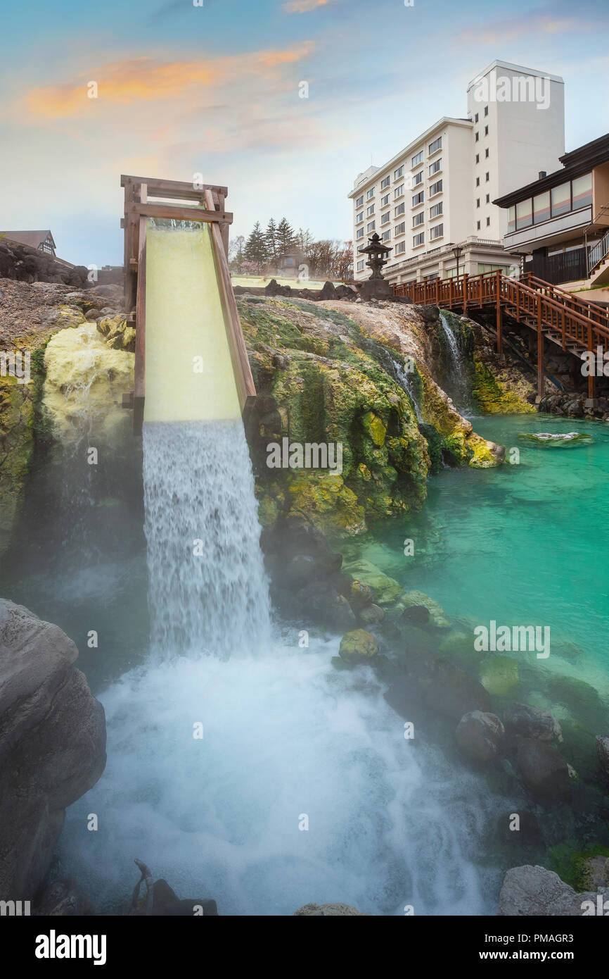 Yubatake Hotspring at Kusatsu Onsen in Gunma ,Japan GUNMA, JAPAN ...