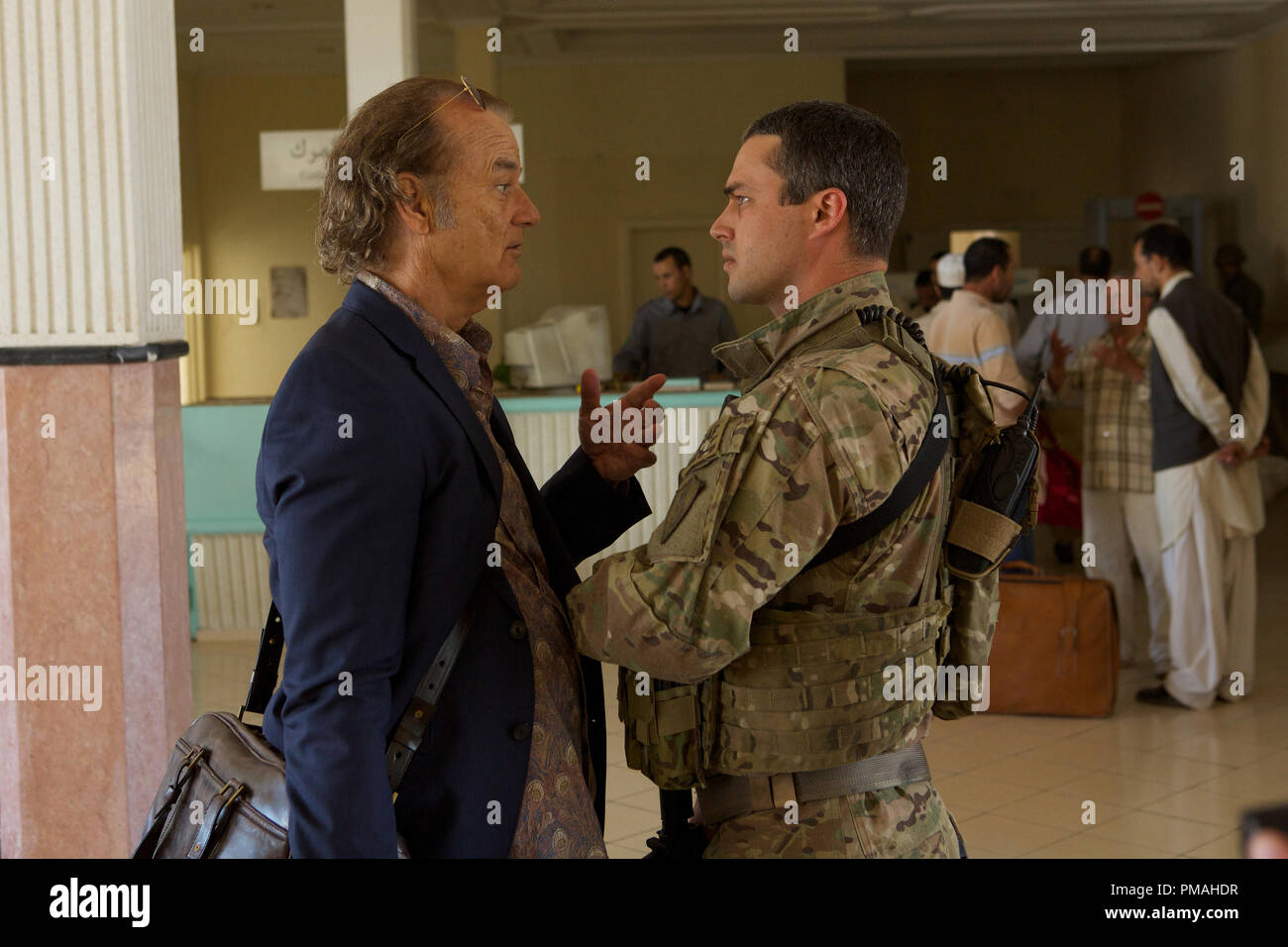 (Left to right) Bill Murray as Richie Lanz and Taylor Kinney as Private ...