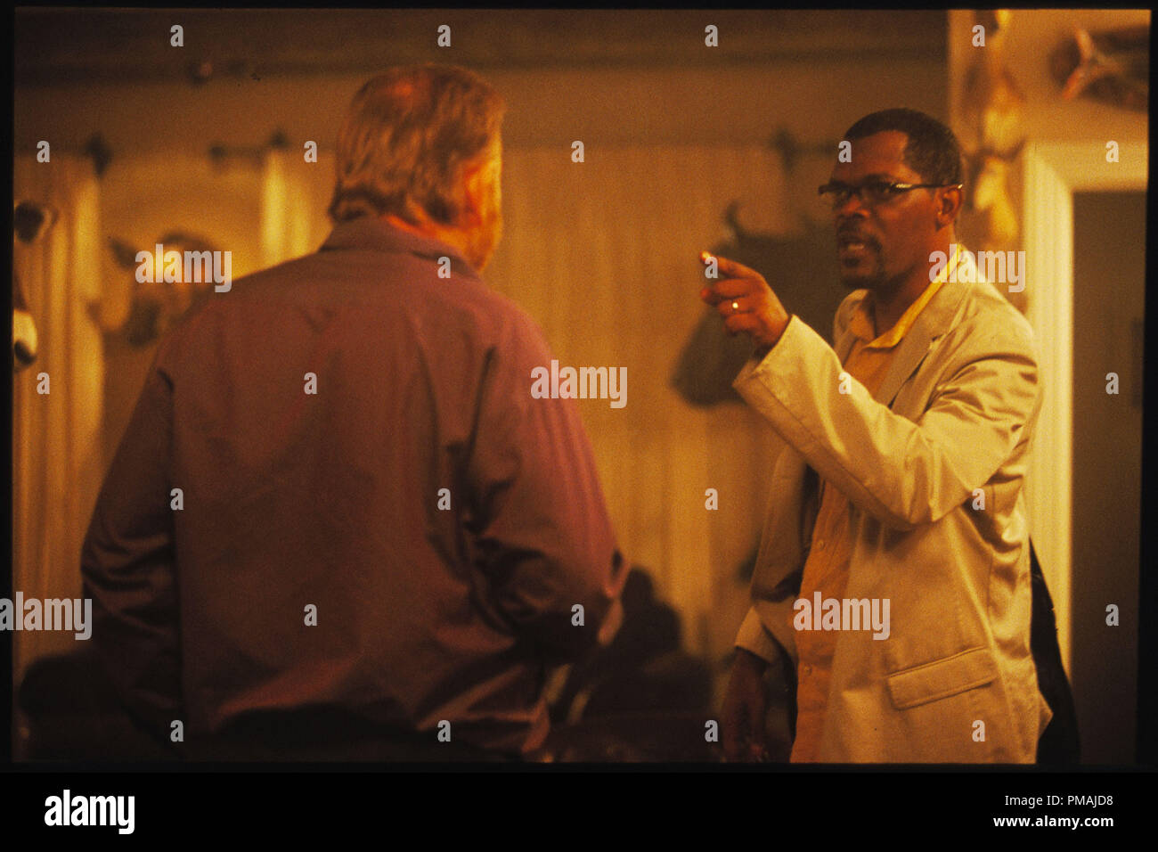 Left: Brendan Gleeson as De Jager Right: Samuel L. Jackson as Langston ...