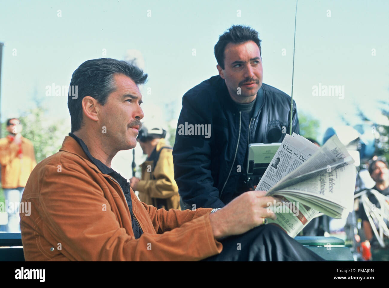 Pierce Brosnan and director Richard Shepard on the set of THE MATADOR ...