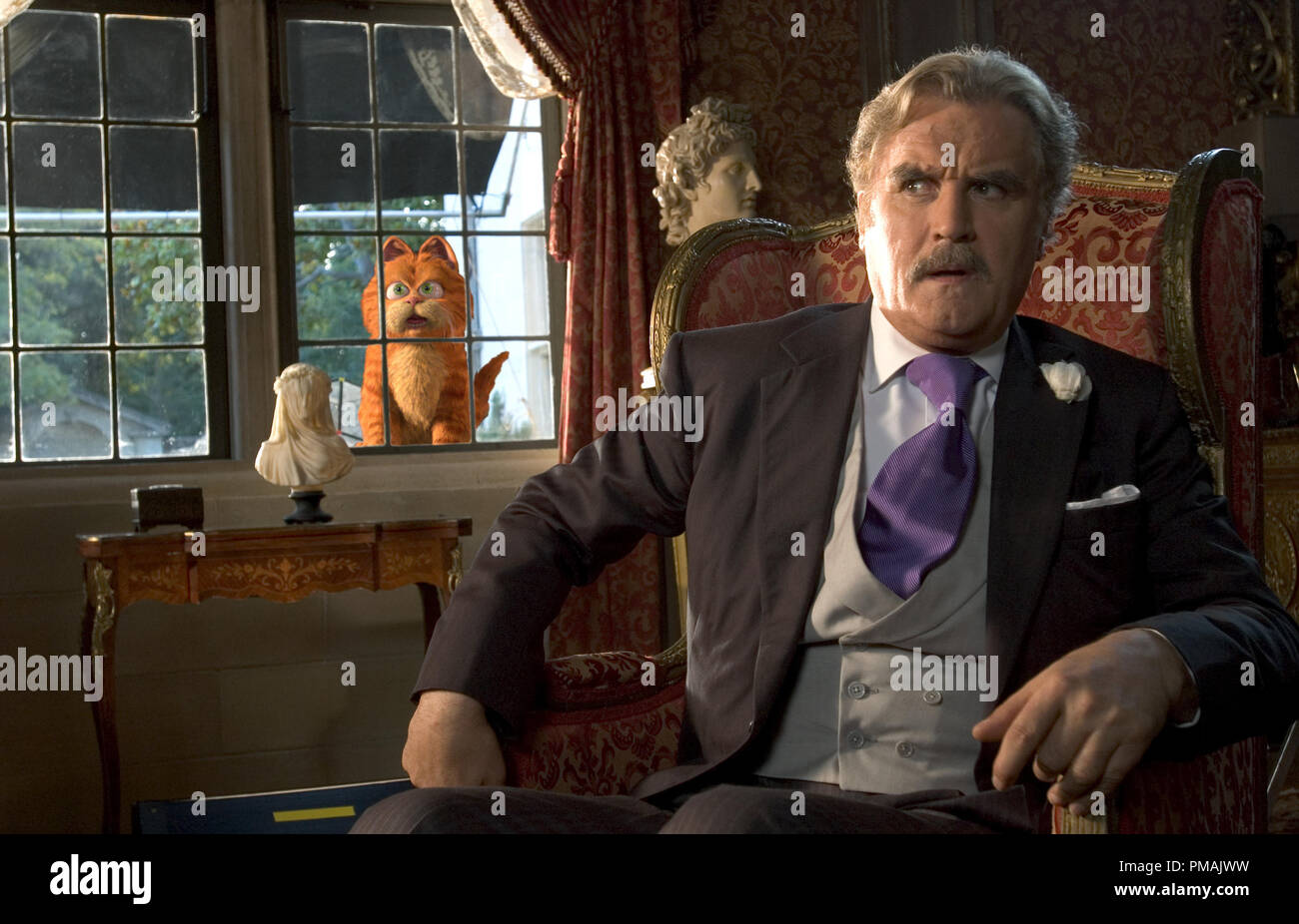 The evil Lord Dargis (Billy Connoly) is surprised by Garfield's sudden ...