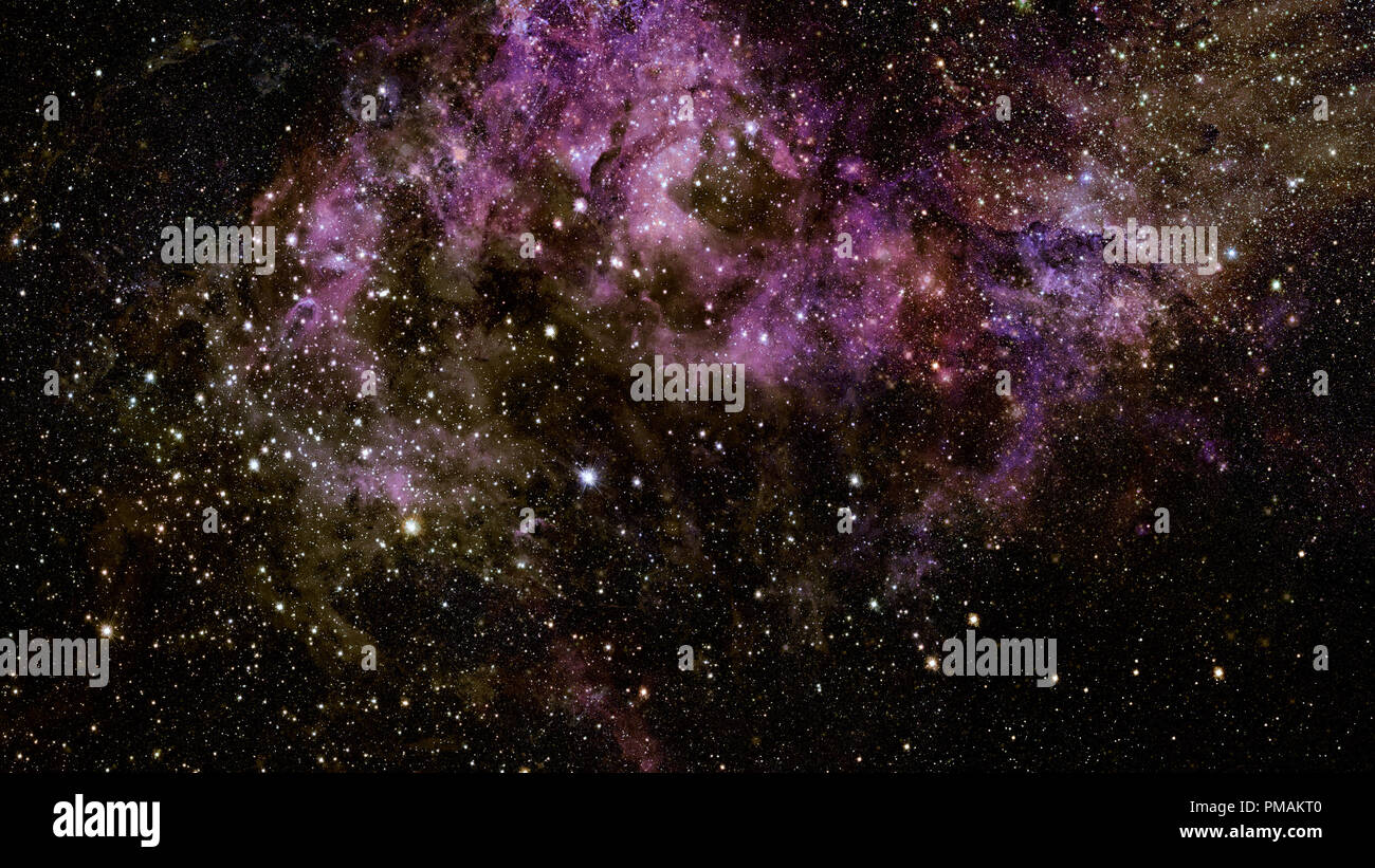 Nebula and galaxies in deep space. Dark background. Elements of this ...
