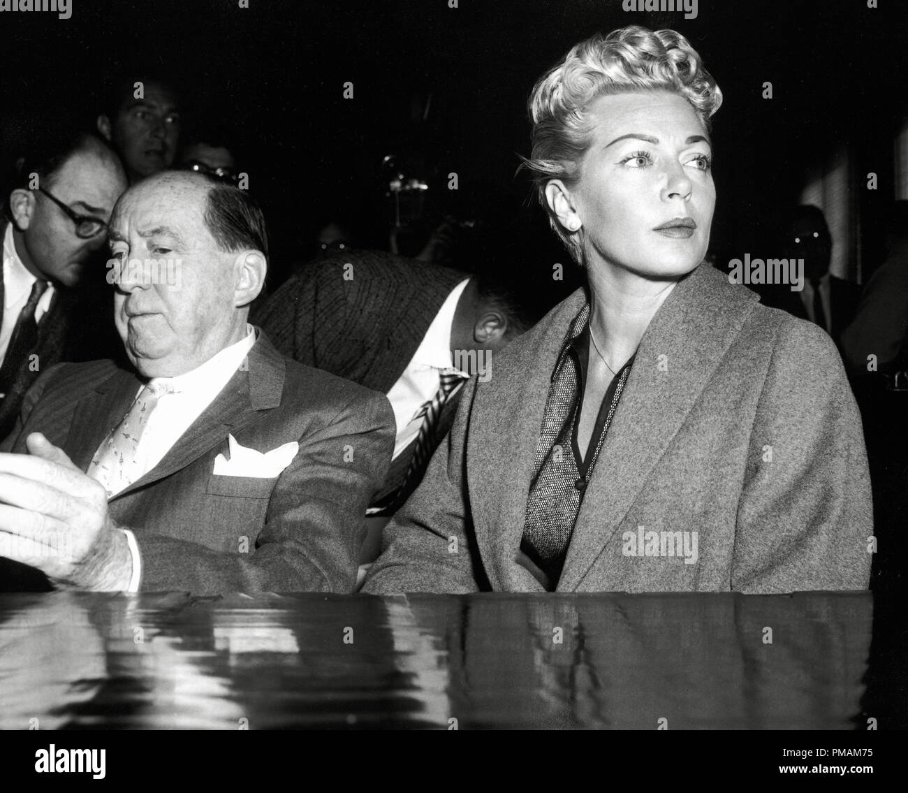Lana Turner and Attorney Jerry Geisler at the Johnny Stompanato murder ...