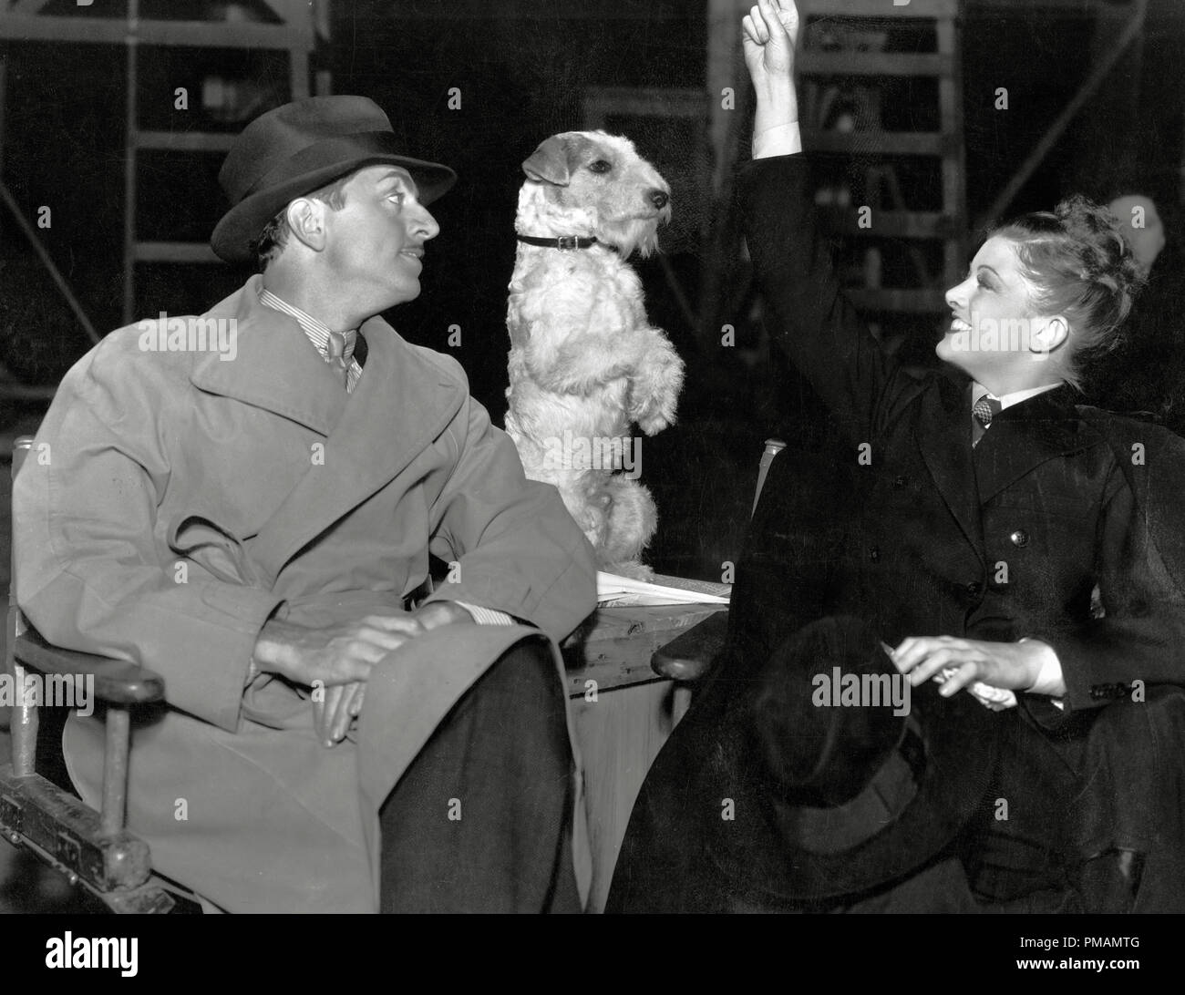 William Powell, Asta the dog and Myrna Loy, circa 1940 File Reference ...