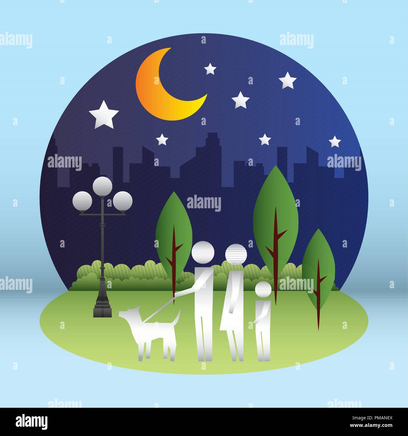 Family protecting young Stock Vector Images - Alamy