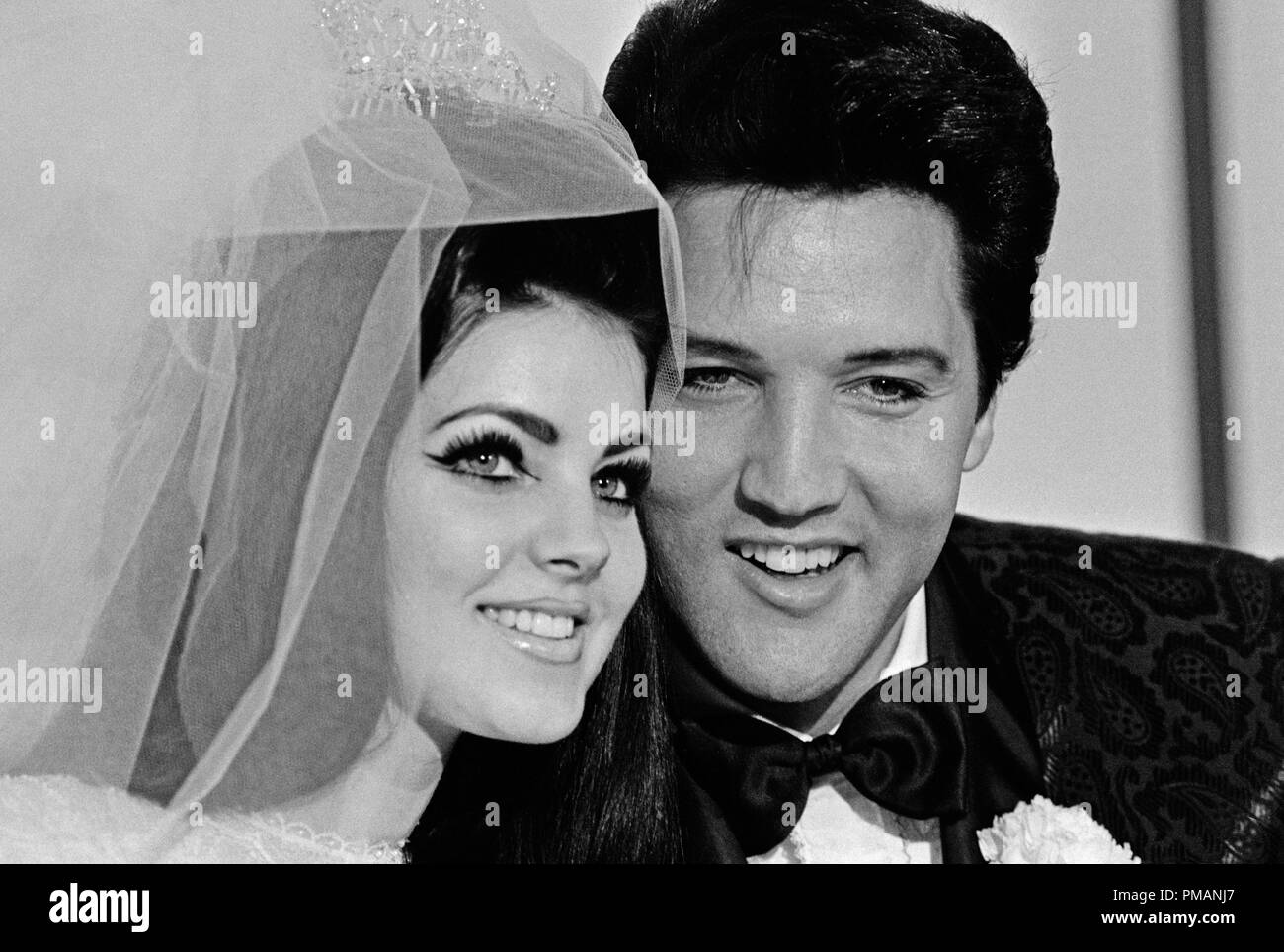 Studio Publicity Still: Elvis Presley and Priscilla Presley on their ...