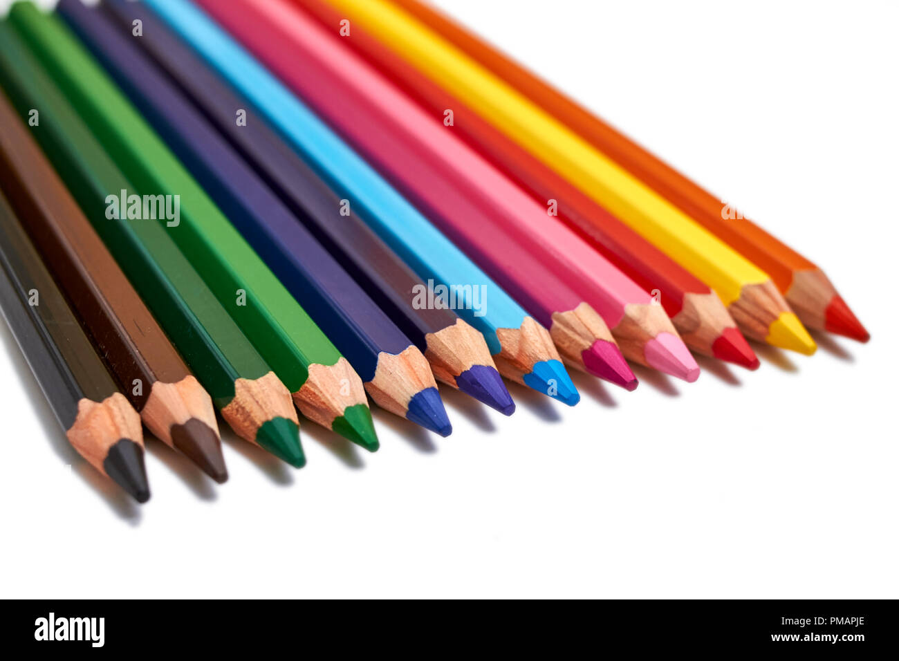 wood color pencils Stock Photo - Alamy