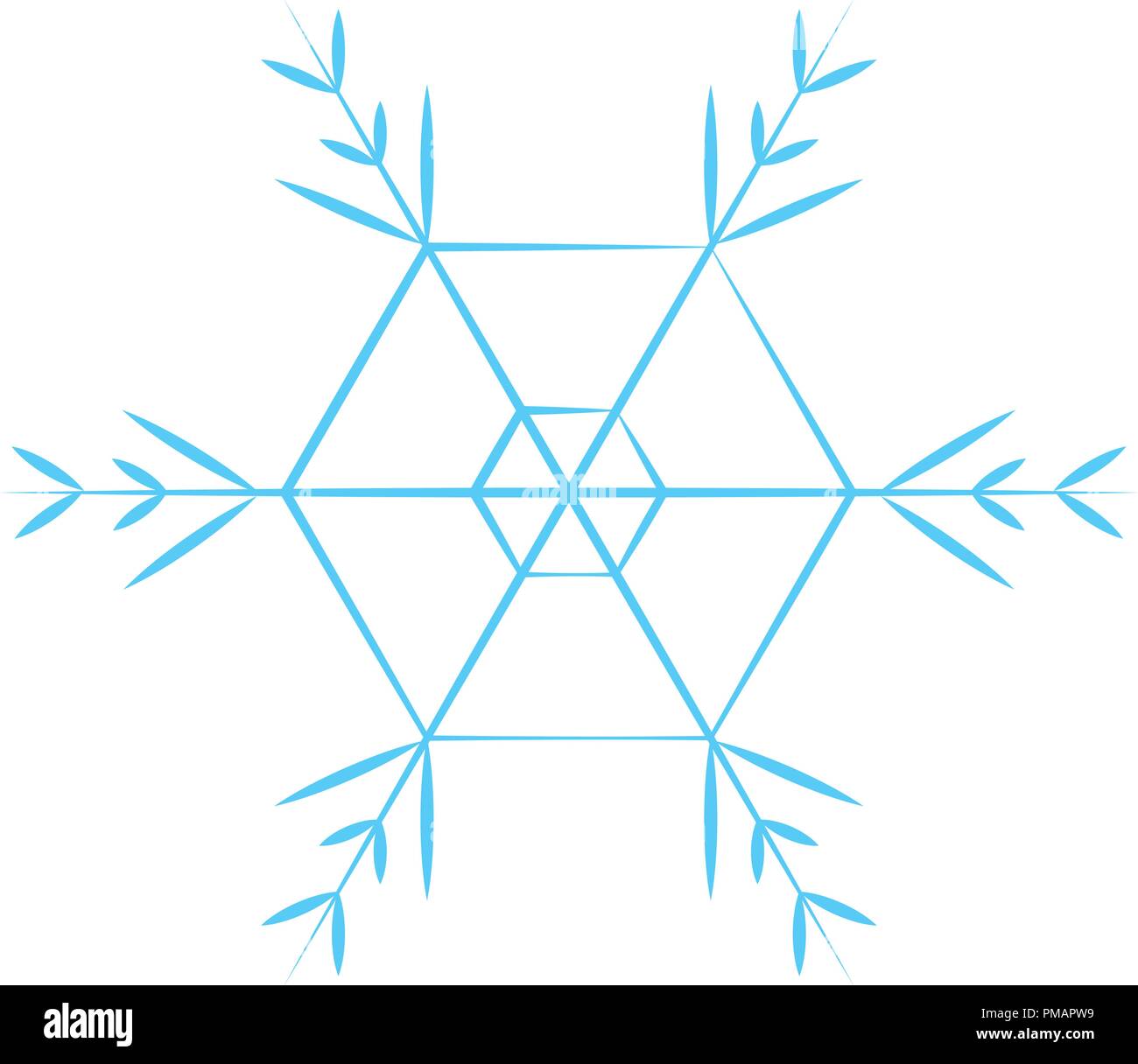 cute blue snowflake Stock Vector Image & Art - Alamy