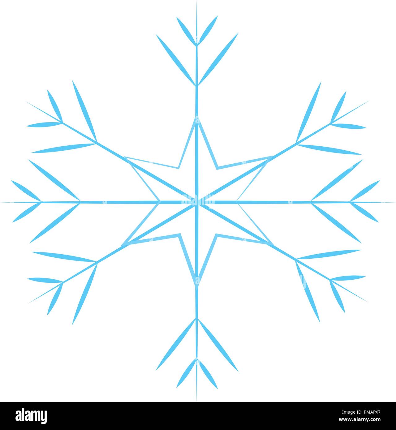 cute blue snowflake Stock Vector Image & Art - Alamy