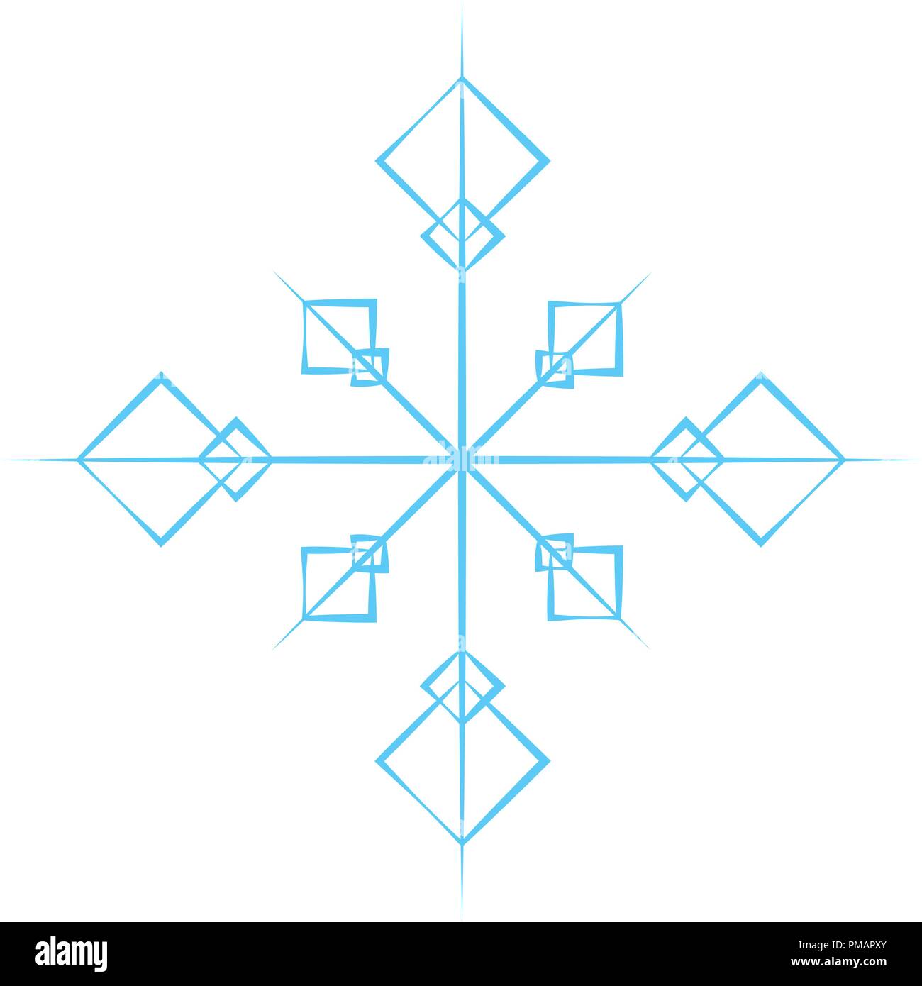 cute blue snowflake Stock Vector Image & Art - Alamy