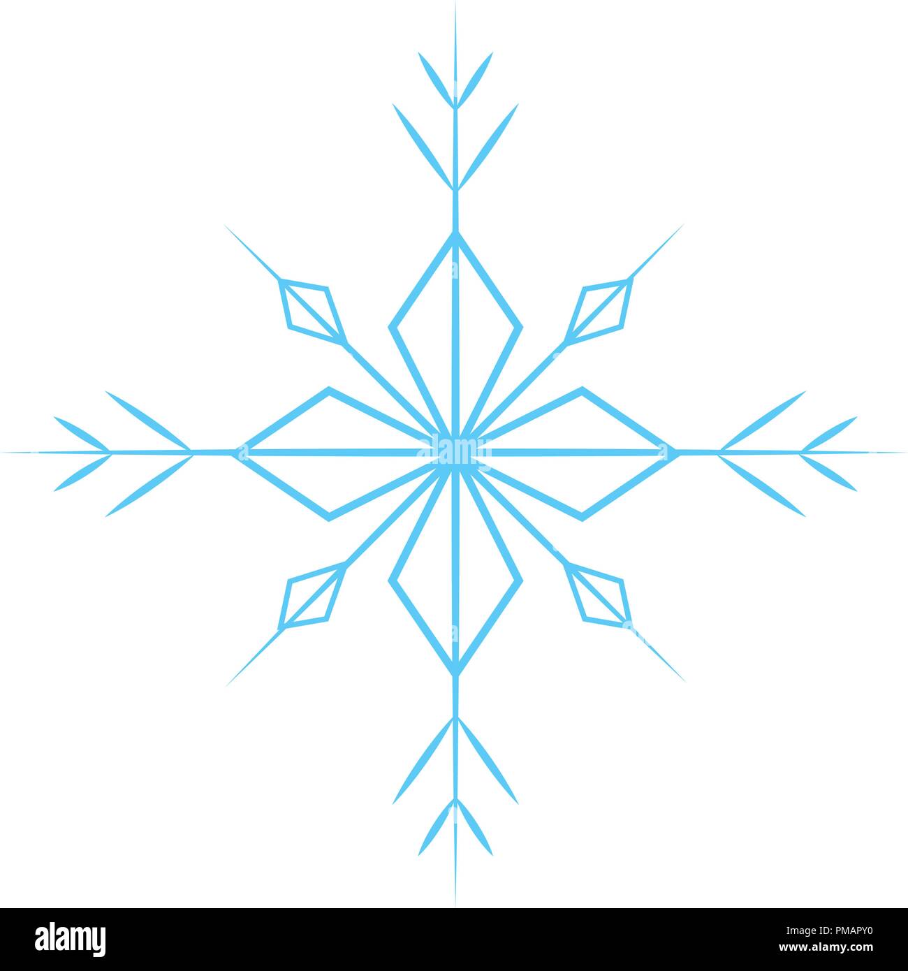 cute blue snowflake Stock Vector Image & Art - Alamy