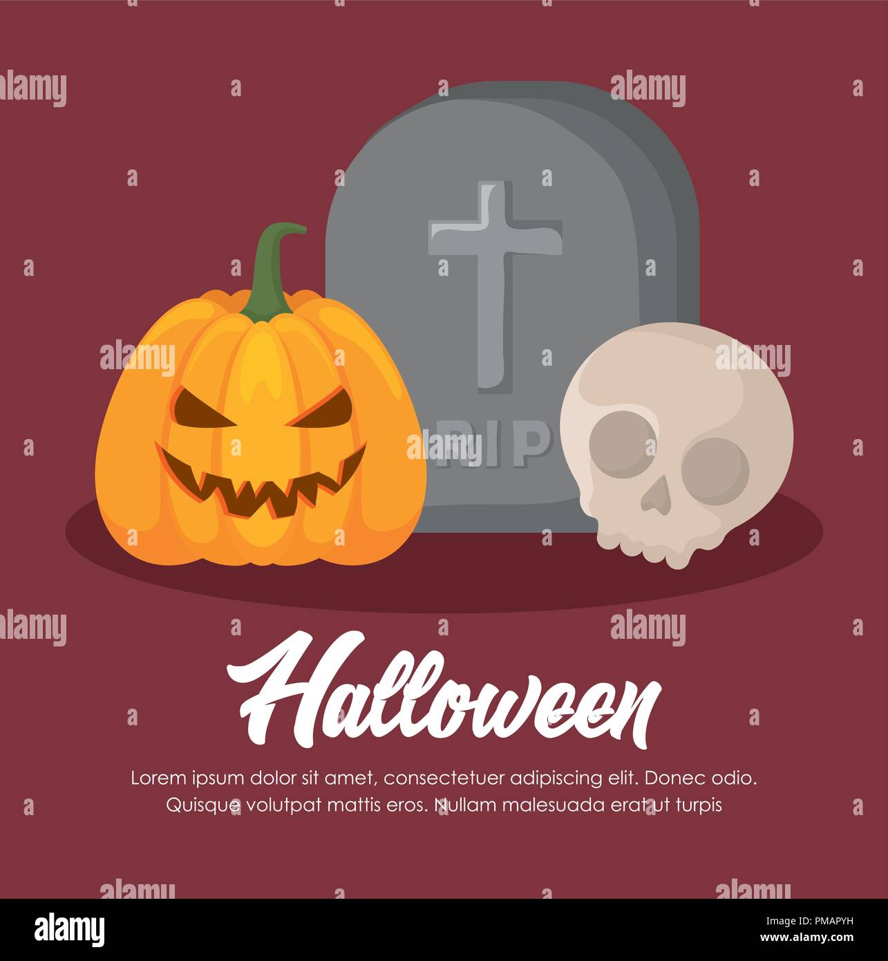 infographic of halloween concept over red background, colorful design ...