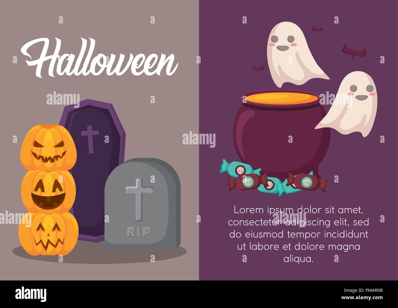 infographic of halloween celebration concept with over colorful ...
