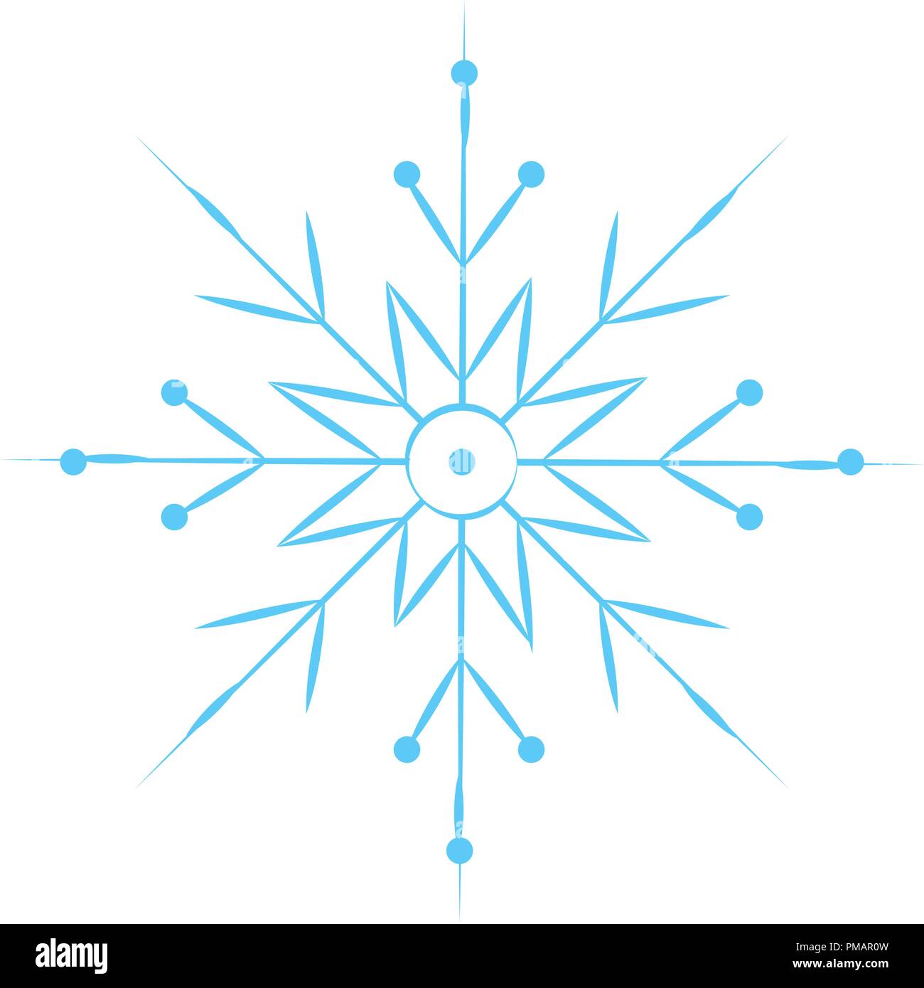 cute blue snowflake Stock Vector Image & Art - Alamy