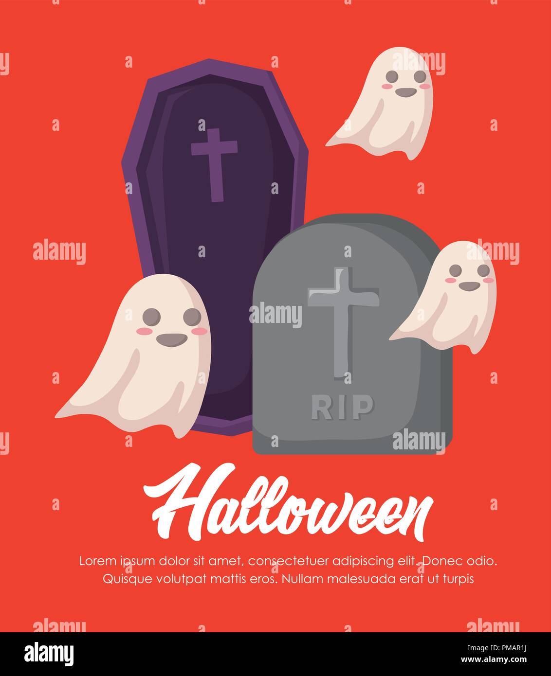 infographic of halloween concept over orange background, colorful ...