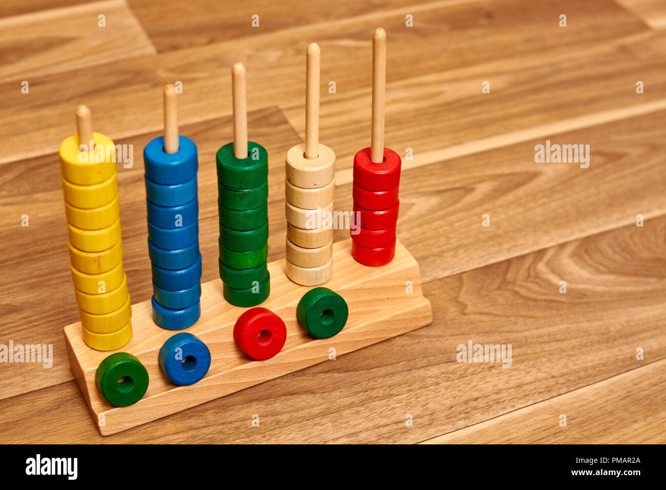 Wood color abacus Stock Photo - Alamy