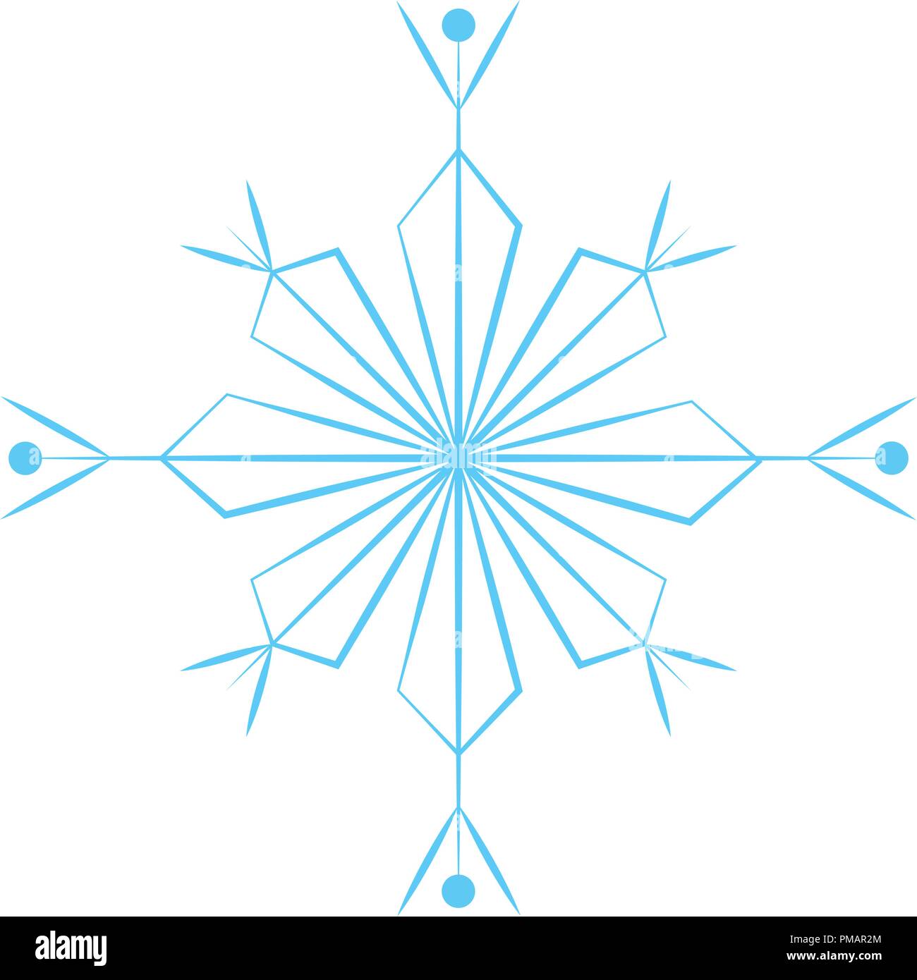 cute blue snowflake Stock Vector Image & Art - Alamy