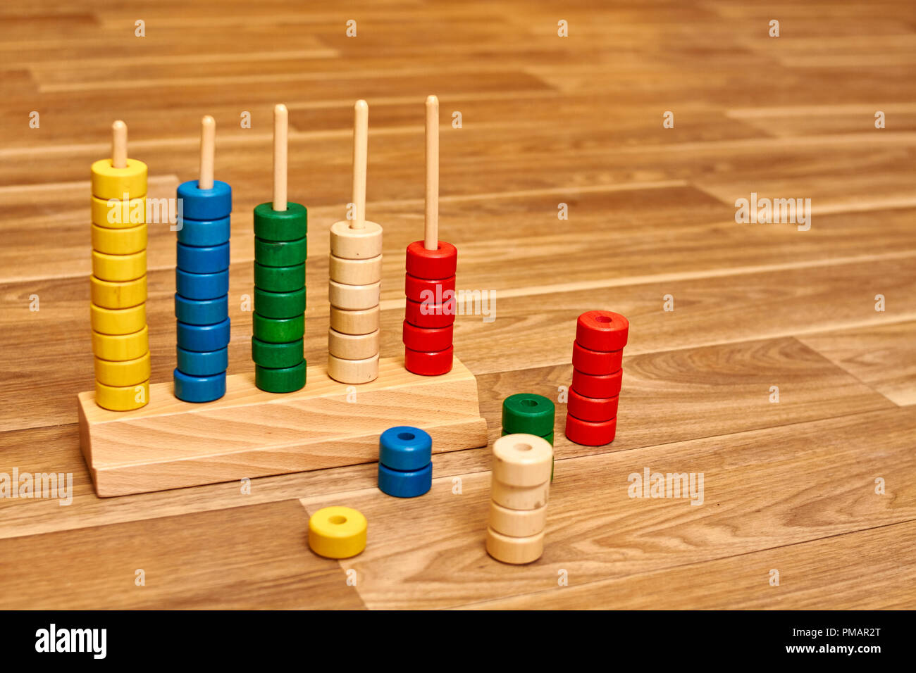 Wood color abacus Stock Photo - Alamy