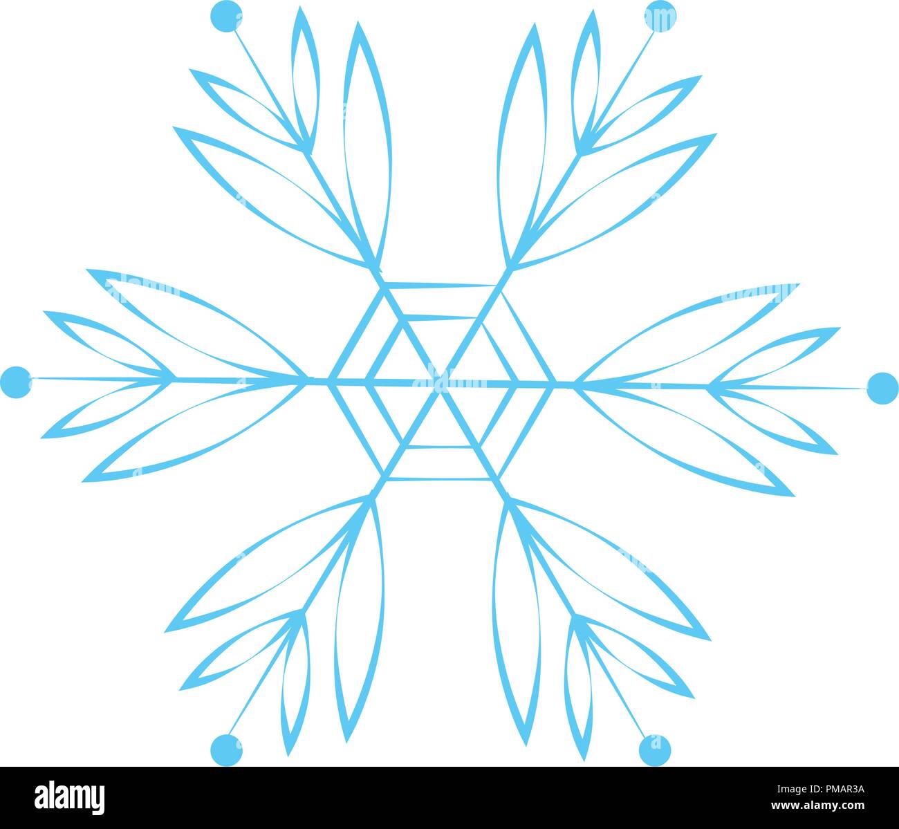 cute blue snowflake Stock Vector Image & Art - Alamy