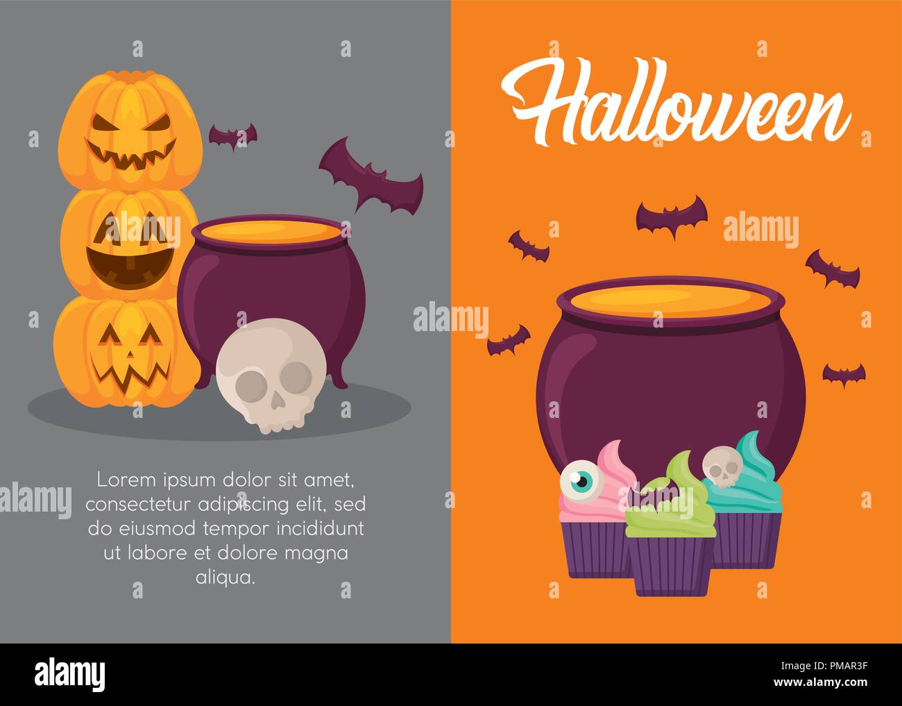 infographic of halloween celebration concept with over colorful ...