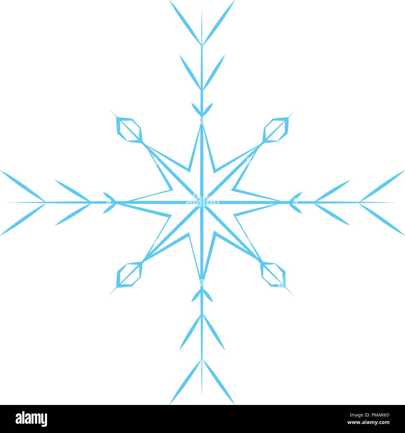 cute blue snowflake Stock Vector Image & Art - Alamy
