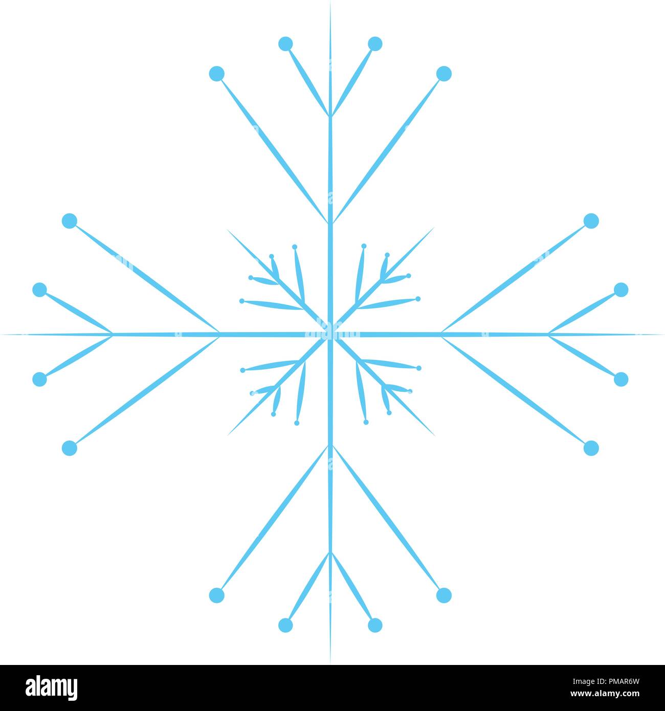 cute blue snowflake Stock Vector Image & Art - Alamy