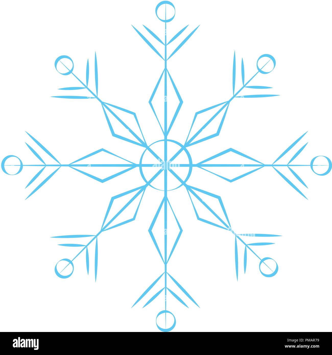 cute blue snowflake Stock Vector Image & Art - Alamy