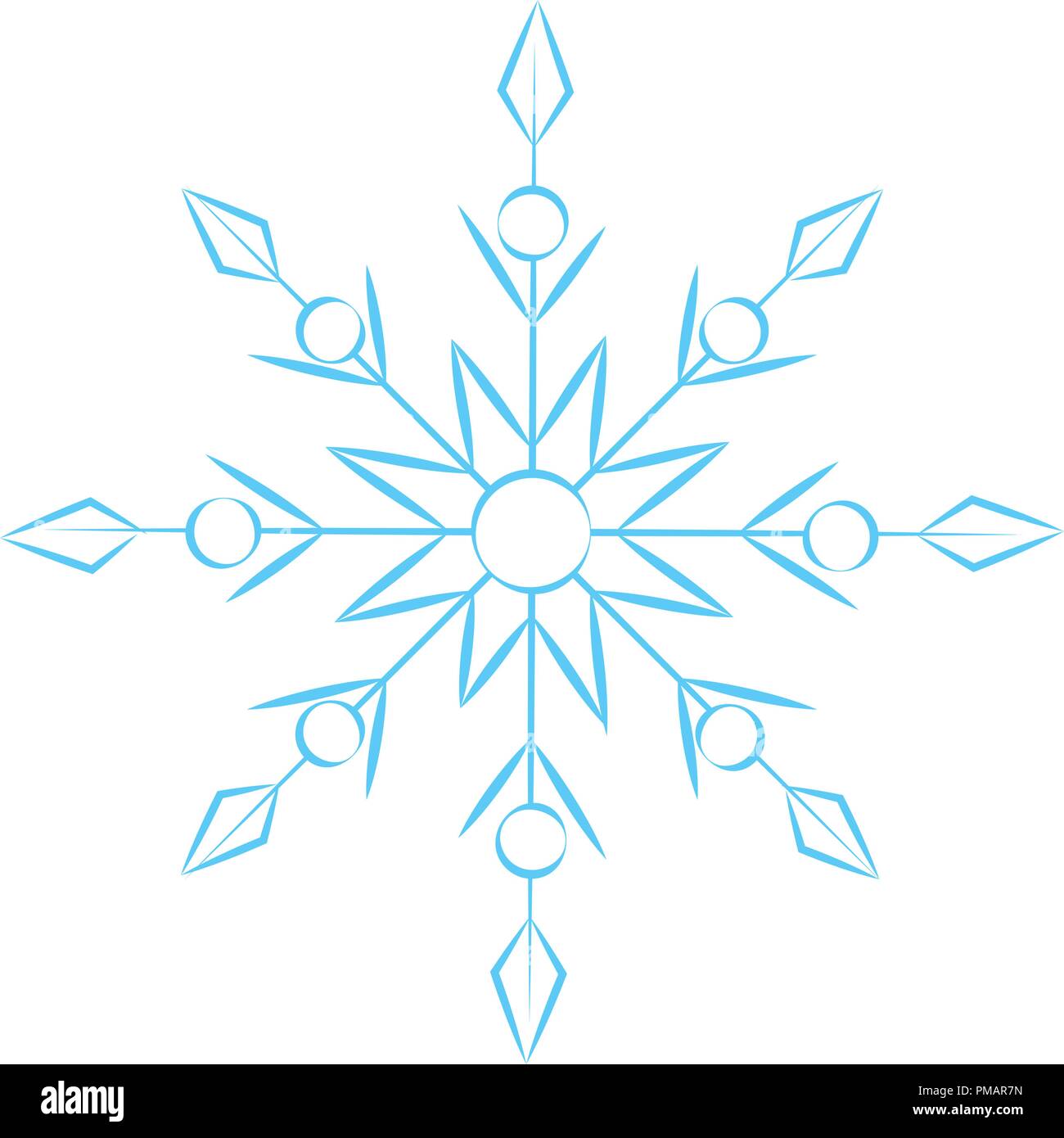 cute blue snowflake Stock Vector Image & Art - Alamy