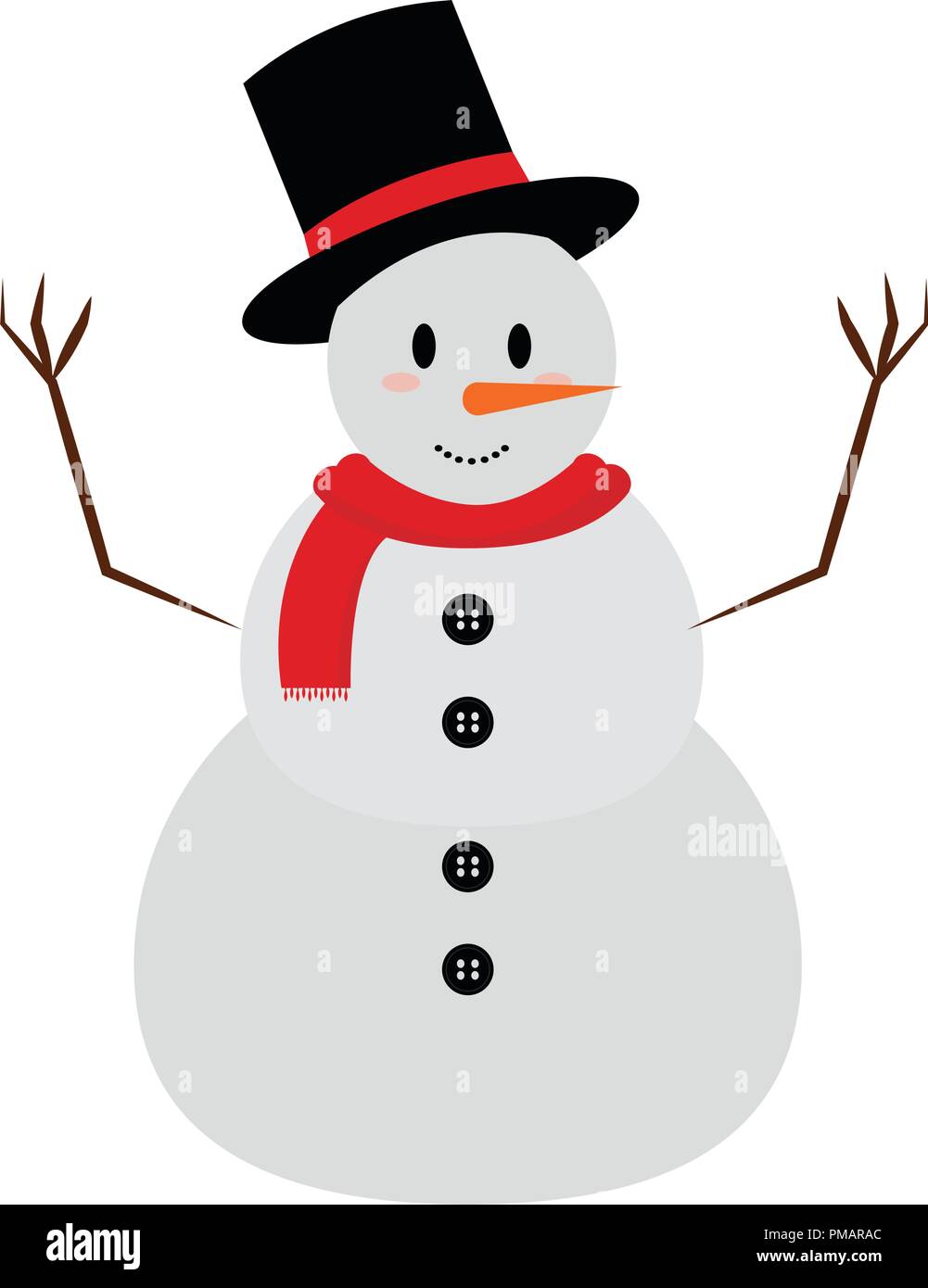 cute snowman character Stock Vector Image & Art - Alamy