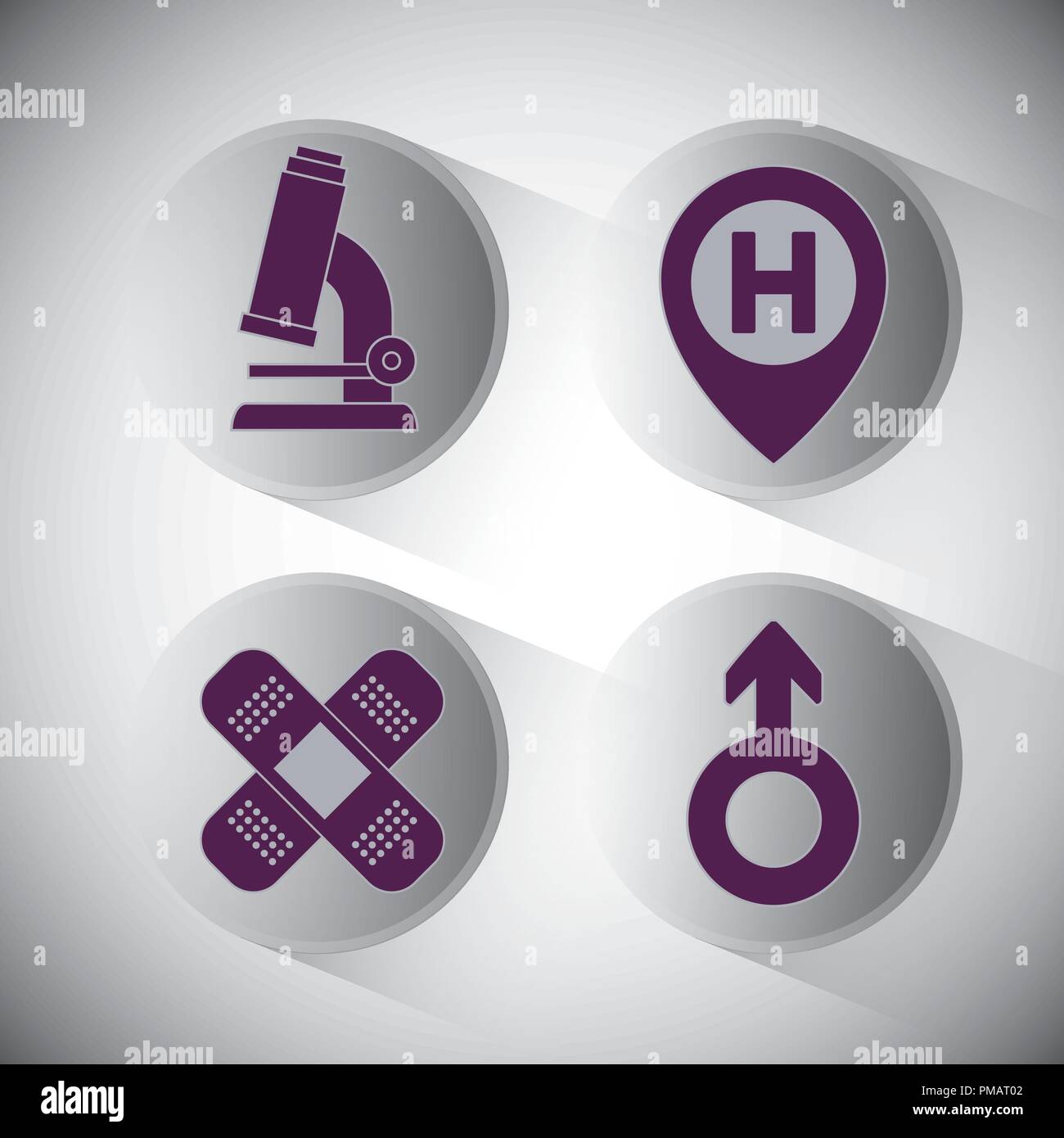 First aid icon set over gray background, vector illustration Stock ...