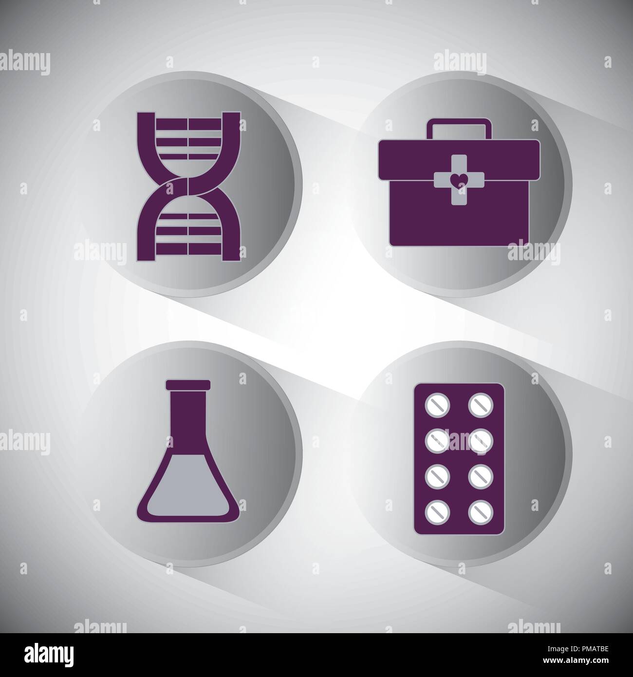 First aid icon set over gray background, vector illustration Stock ...