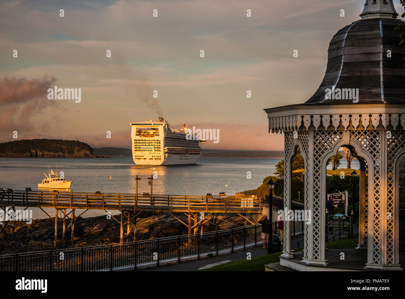 Caribbean Princess Cruse Ship Bar Harbor, Maine, USA Stock Photo - Alamy