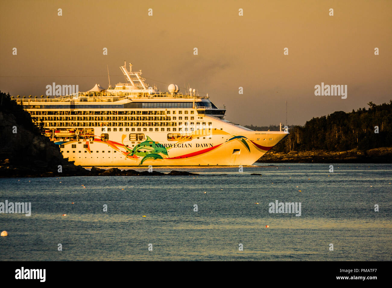 Caribbean Princess Cruse Ship Bar Harbor, Maine, USA Stock Photo - Alamy