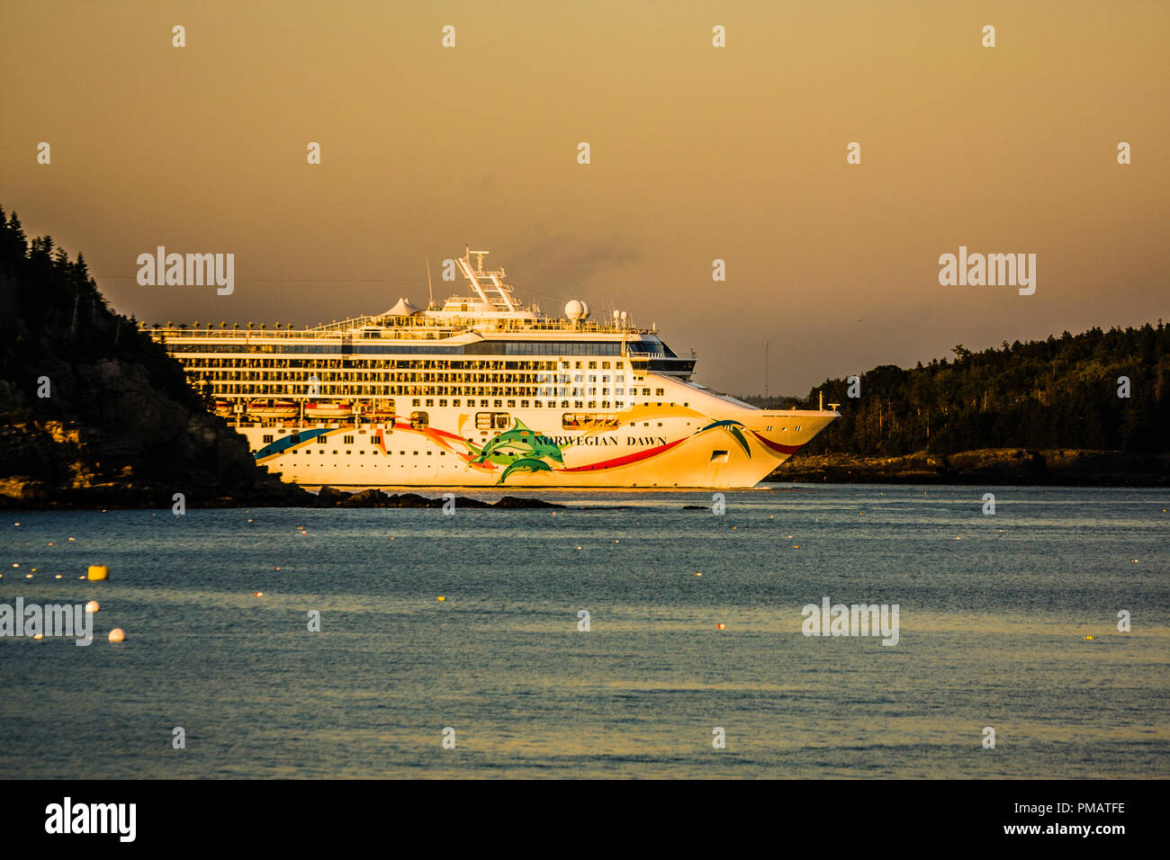 Caribbean Princess Cruse Ship Bar Harbor, Maine, USA Stock Photo - Alamy