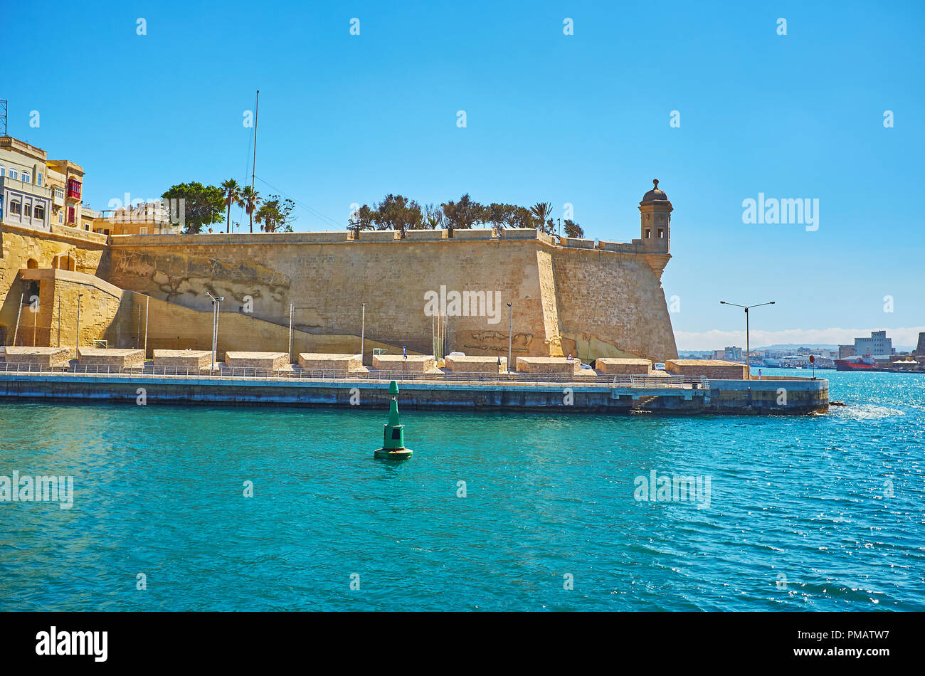 Malta maltese watchtower tower senglea hi-res stock photography and ...