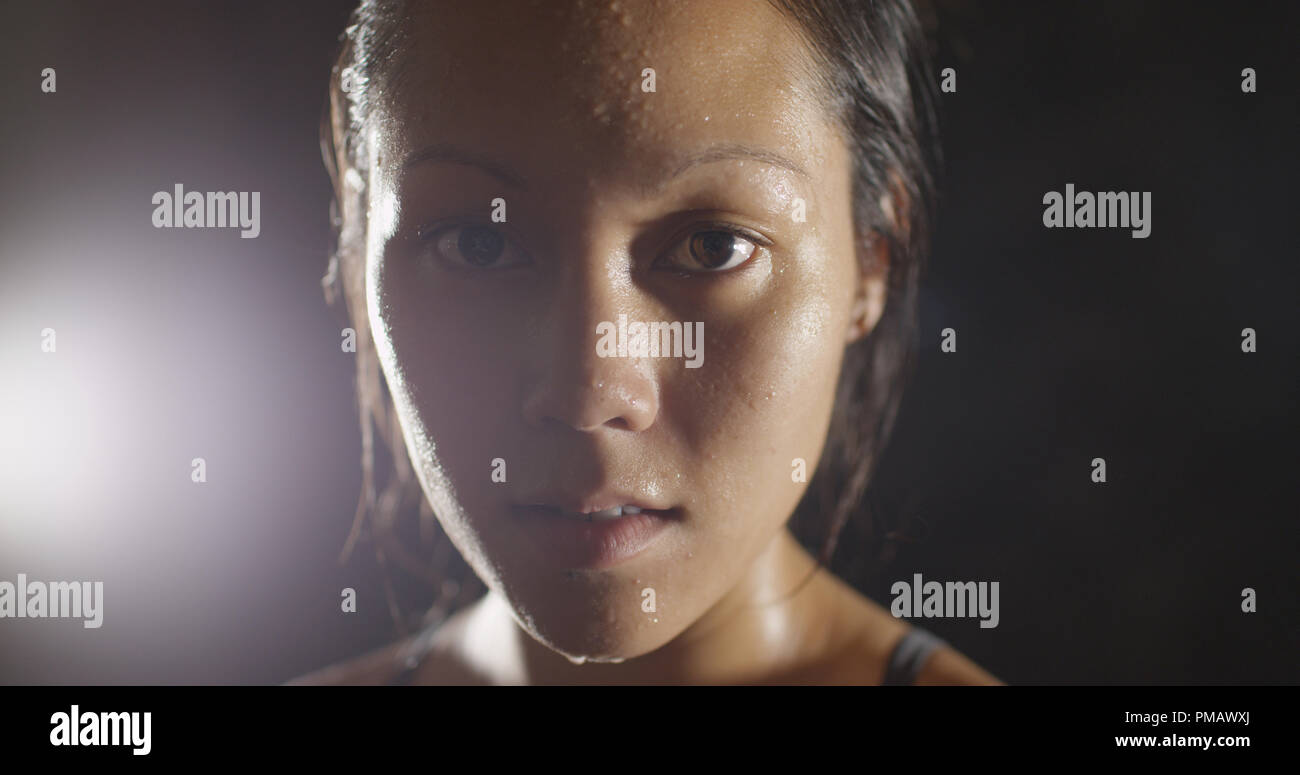 Athlete woman sweating face hi-res stock photography and images - Alamy