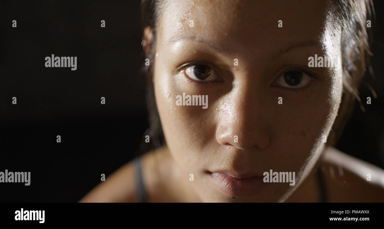 Athlete woman sweating face hi-res stock photography and images - Alamy